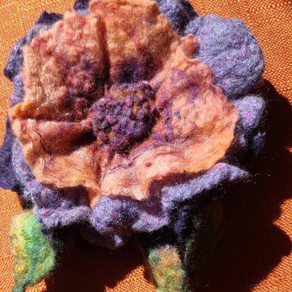 Hand Made Wool Rose Flower Handmade Rose Wet Felt Rose Soft Rose ...