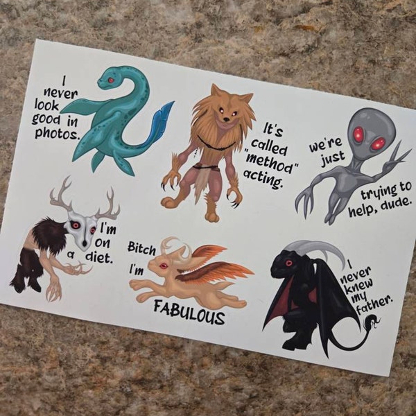 Funny Hodag Cryptid Sticker Vinyl Decal, Gifts for Cryptid and ...