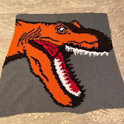 C2C T Rex Dinosaur Crochet Pattern / C2C Graphgan / Corner to Corner ...