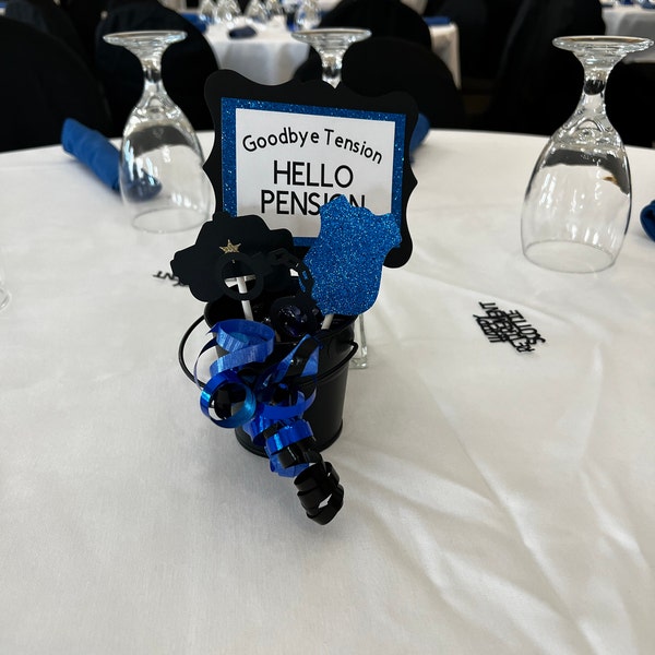 Police Centerpiece Sticks, Police Retirement Party, Police Retirement ...