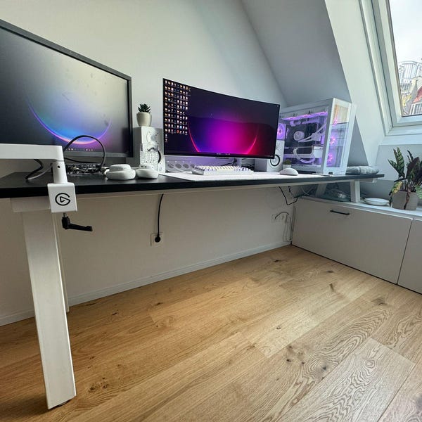 Metal TV Stand, Dual PC Monitor Stand, Elegant Television Cabinet ...