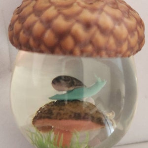 Acorn Necklace With Mushroom Frog Resin Jewelry Acorn - Etsy