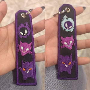 Cute Cat Embroidered Tag Keychain Kawaii Neko Jet Tags tamago, Sakura ...