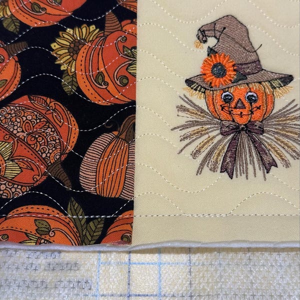 Pumpkin Scarecrow Machine Embroidery Design: Fall Harvest Applique ...