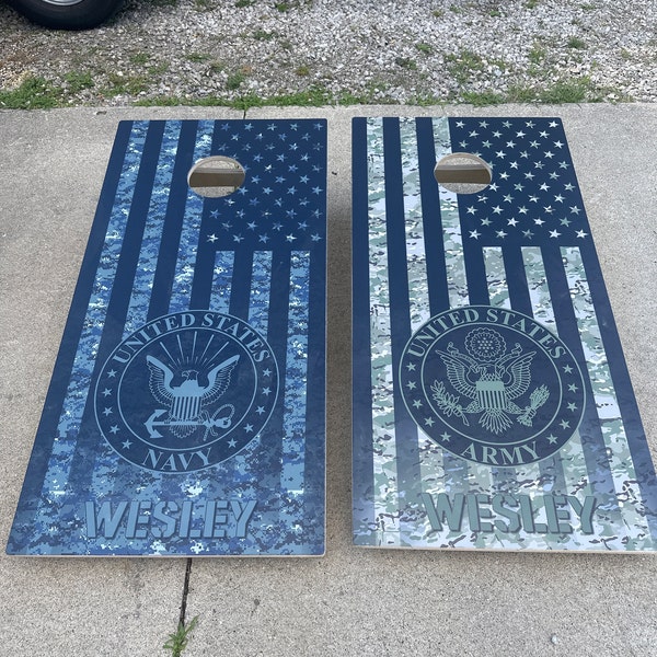 Custom Cornhole Board Set Monogram Cornhole Boards Personalized Bag ...