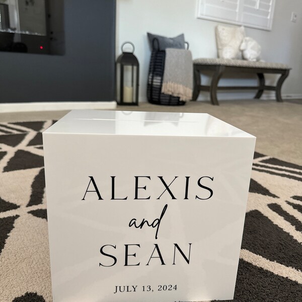 Personalized Wedding Card Box, Large Card Box for Weddings, Wedding ...