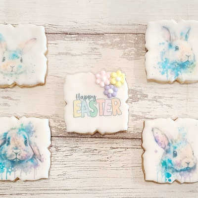 Pastel Bunnies Digital Design Bundle, Pastel Rabbit, Easter Bunny ...