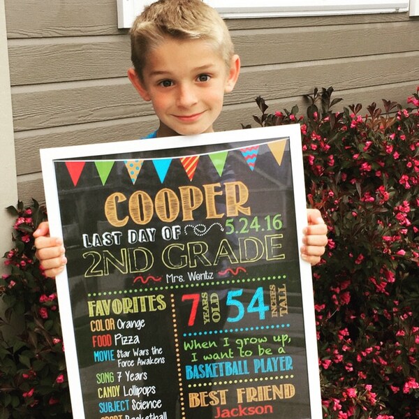 First Day of School Sign | Back to School | Last Day of School ...