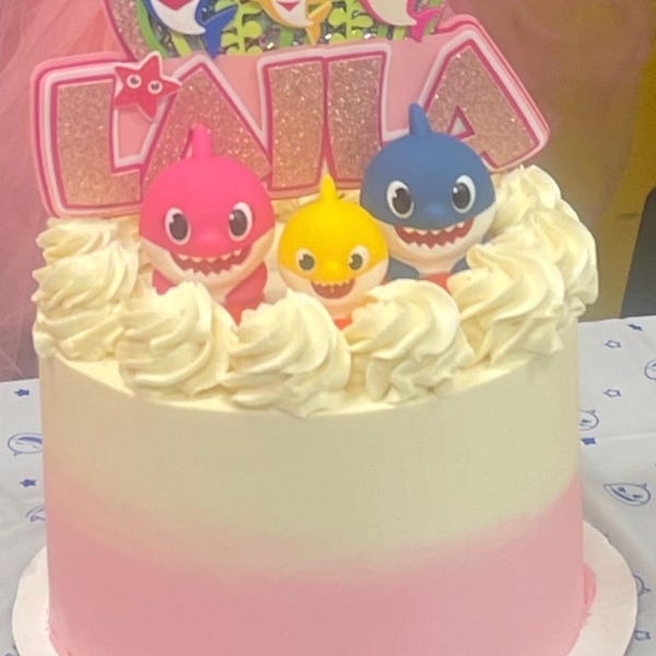 Baby Shark Cake Topper, Baby Shark Birthday, Cupcake Topper, Ping Fong ...