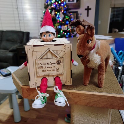 Elf Arrival Box, Elf Shipping Box, Elf Box, Elf Arrival Crate, Elf Prop ...