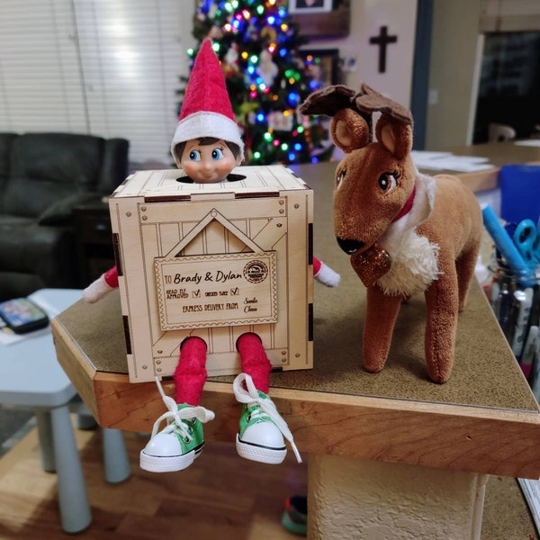 Elf Arrival Box, Elf Shipping Box, Elf Box, Elf Arrival Crate, Elf Prop ...