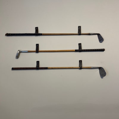 Leather Golf Club Wall Hanger Bracket, Golf Club Holder, Golf Club Rack ...