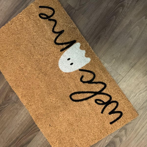 Halloween Doormat, Ghost Welcome Mat, Halloween Decor Outdoor, Boo ...