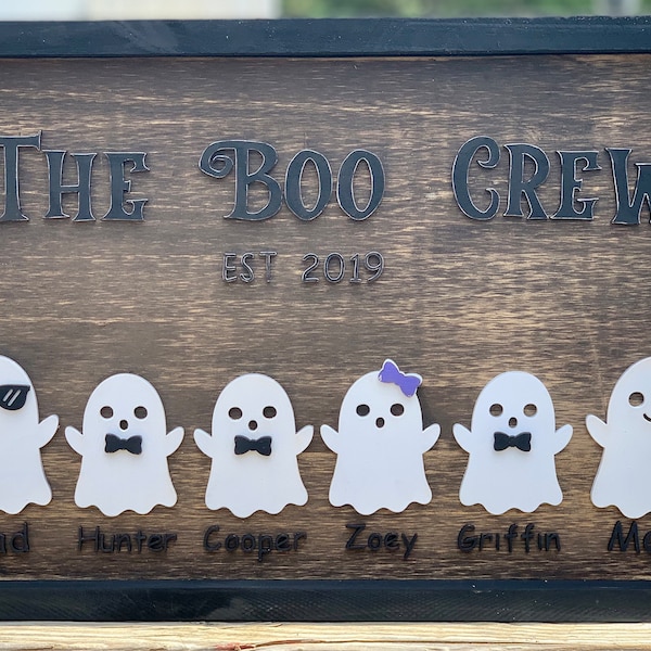 Halloween Ghost Family Sign SVG, Halloween Svg, Family Ghost Decor ...