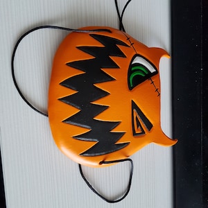 Halloween Town Pumpkin Mask/hat - Made to Order - Cosplay/halloween ...