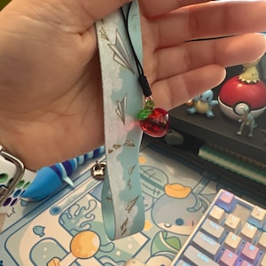 Cute Caleb Red Apple Phone Charm Game Love and Deepspace Apple Phone ...