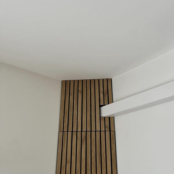 Acoustic Slat Wood (HDF) Wall Stripes Panels «LAMELA-3» | Strip Width 1 ...