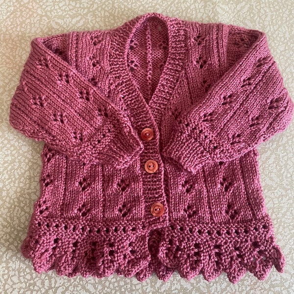 Baby Knitting Pattern, Complete Set, Size 16 to 22 Inch Chest, 4 Ply ...