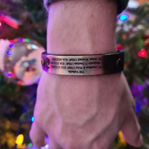 Custom Military Memorial Leather Bracelet, Army Remembrance KIA ...