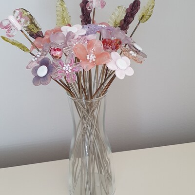 Individual Glass Standard Flower Stems - Etsy