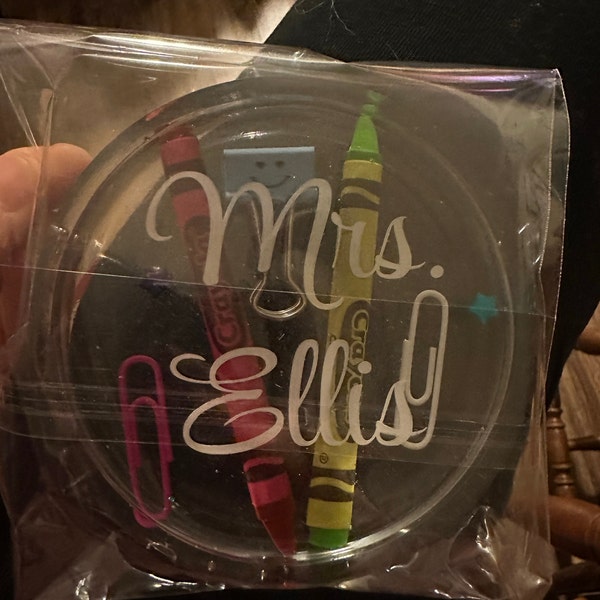 Personalized Teacher Appreciation Coaster, Gift for Teacher, Teacher ...