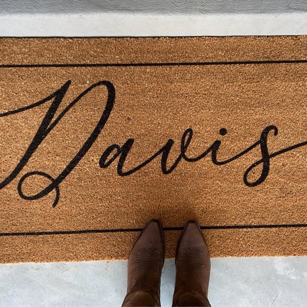 X-LARGE Double Door Doormat, Customized Coir Doormat, Extra Long ...