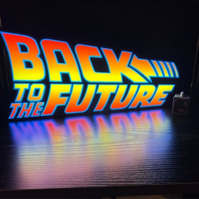 Back to the Future BTTF Logo LED Lightbox Fully Dimmable & Powered by ...