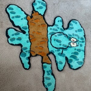 Squashed Squidward Handmade Tufted Rug Spongebob Rug - Etsy