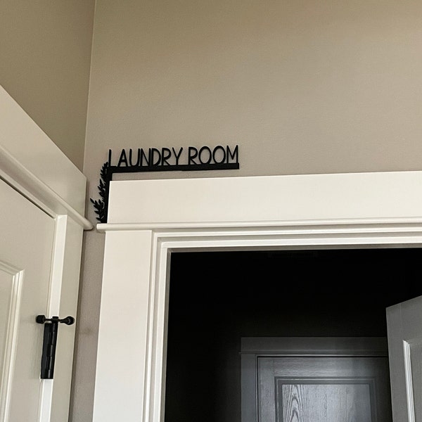 Laundry Room Door Topper | Over the Door Sign | Minimalist Laundry Sign ...