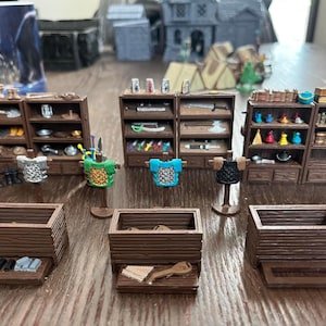 General Store Shelf Modular Dnd Miniature Terrain Dungeons - Etsy