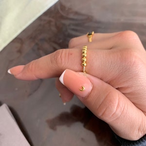 Gold Heart Shaped Adjustable Band Ring Simple Fashion Jewelry - Etsy