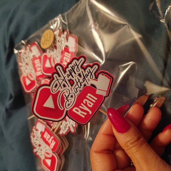 Youtube Cupcake Topper, Blogger - Etsy