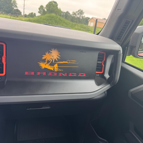Bronco Sasquatch on the Beach Dash Decal for Dashboard - Etsy