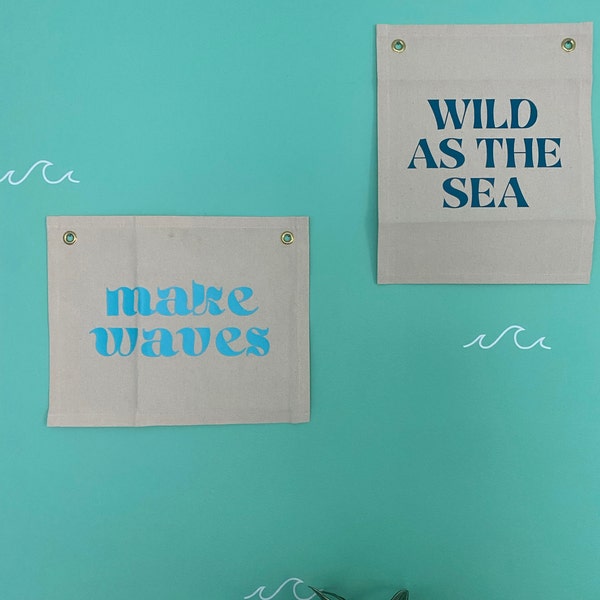 Girls Rule Canvas Banner, Girl Nursery Wall Hanging, Neutral Girl ...