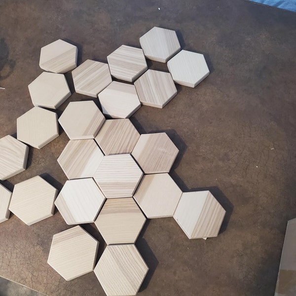Wood Hexagon Wall Art Decor Geometric Panels Sculpture Honeycomb Panel ...