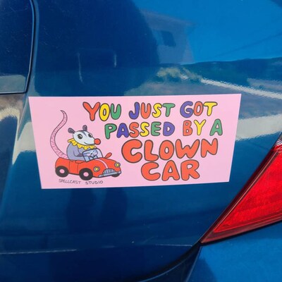 Funny Weird Gen Z Bumper Sticker, a Witch Turned Me Into a Car, 7.5 X 3 ...