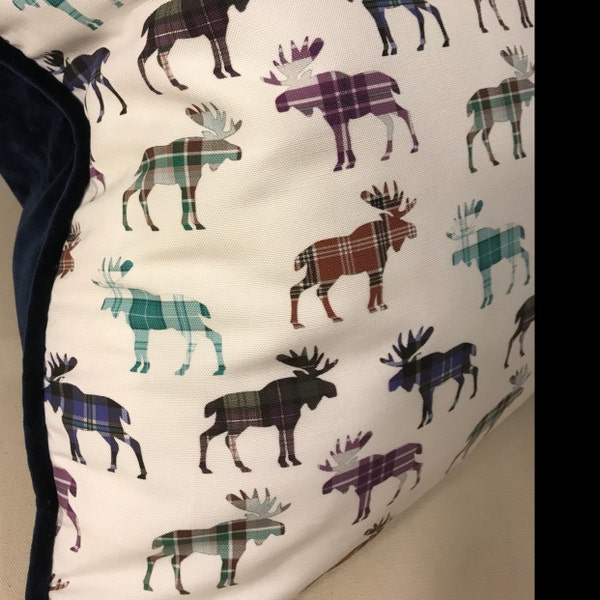 Plaid Moose Fabric - Plaid Moose Iii // Sylvan Shoppe by Thin Line ...