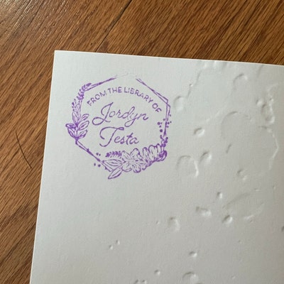 Library Stamp 48 Wooden or Self-inking Calligraphy Bookplate, Ex Libris ...