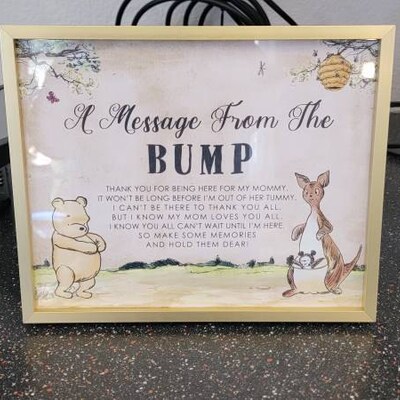 DIGITAL Download 10x8 Baby Shower Sign / Message From the Bump ...