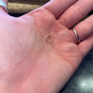 14K Gold Tiny Fake Nose Ring Gold Fake Nose Ring Gold Faux | Etsy