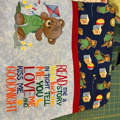 Reading Pillow Embroidery Design Read Me a Story Embroidery Design Tuck ...