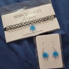 Light Blue Glitter Snowflake Earrings Handmade Dangle Winter Earrings ...