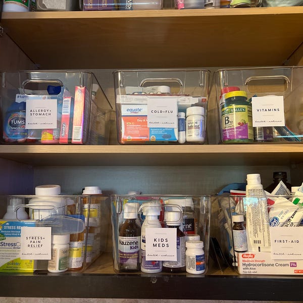 Minimalist Medicine Cabinet Label Template, Home Organization Labels ...