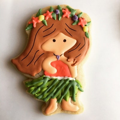 Hula Girl or Hawaiian Girl Cookie Cutter and Fondant Cutter and Clay ...