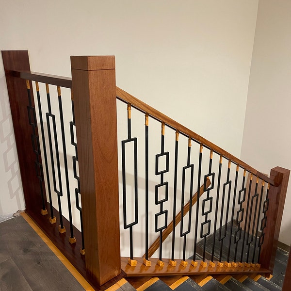 Satin Black Wrought Iron Balusters Square Liberty Series - Etsy