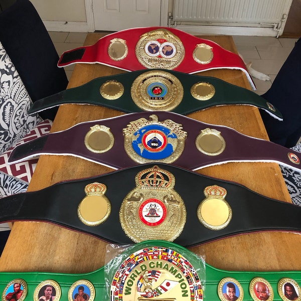 Boxing Set Wbc,ibo,ibf,wbo,wba World Boxing Championship Belt Adult Size Title Belt - Etsy