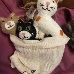 Felt Milk Cow Ornament With Hemp String Attached, Felt Christmas ...