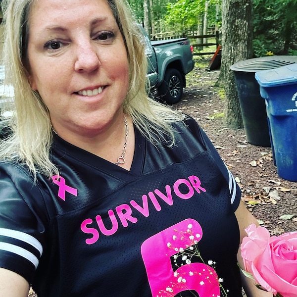 Breast Cancer Awareness Football Jersey / Women's Relaxed Fit / XS to ...