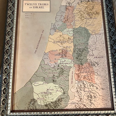 Bible Map of Israel 12 Tribes of Israel, Twelve Tribes of Israel Map ...