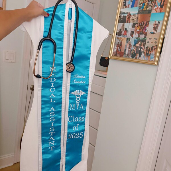 Medical Assistant Personalized Embroidery Graduation Chiseled Stole - Etsy